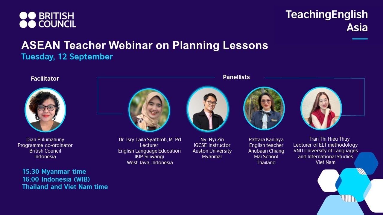ASEAN English Teacher Webinar Series on Planning Lessons - YouTube