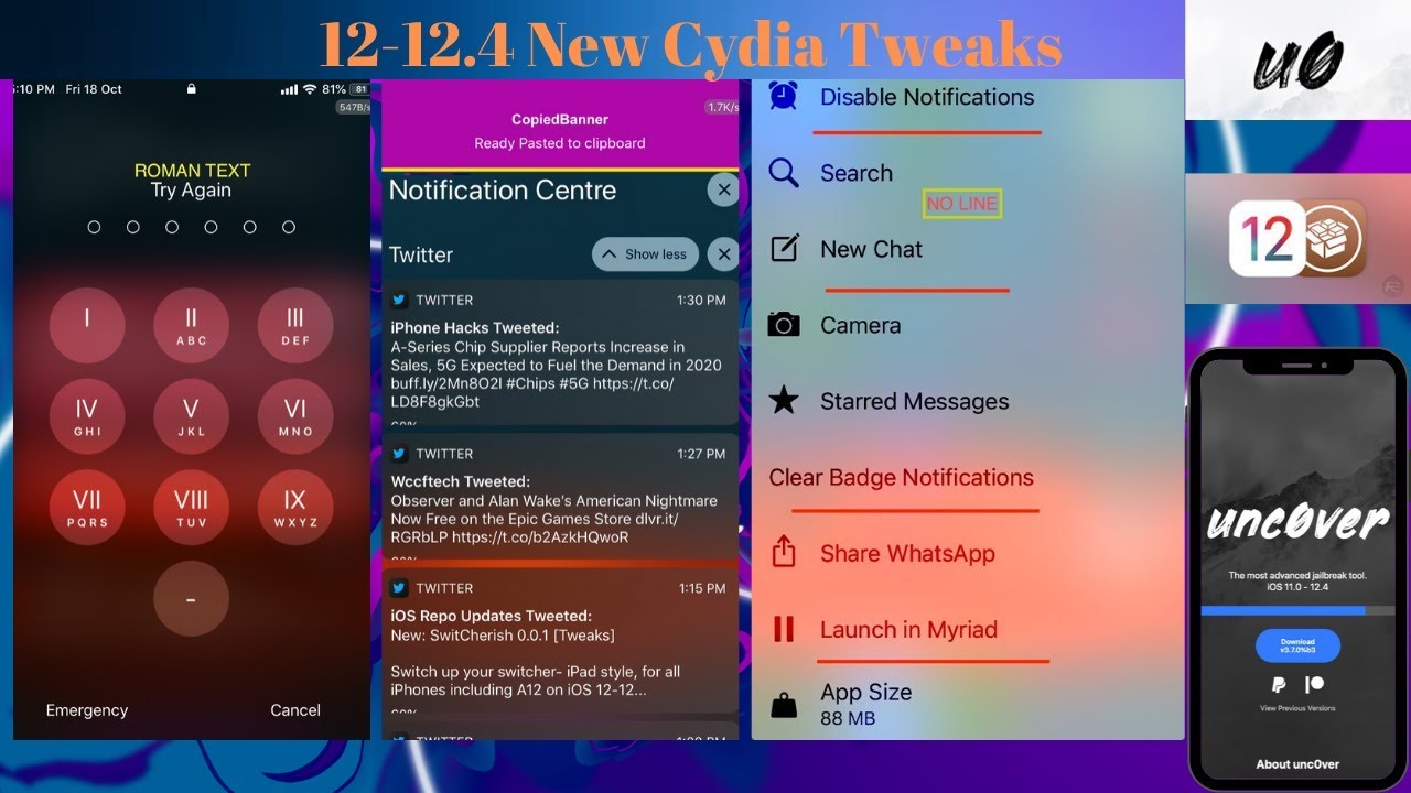 12-12.4 New Cydia Tweaks - YouTube