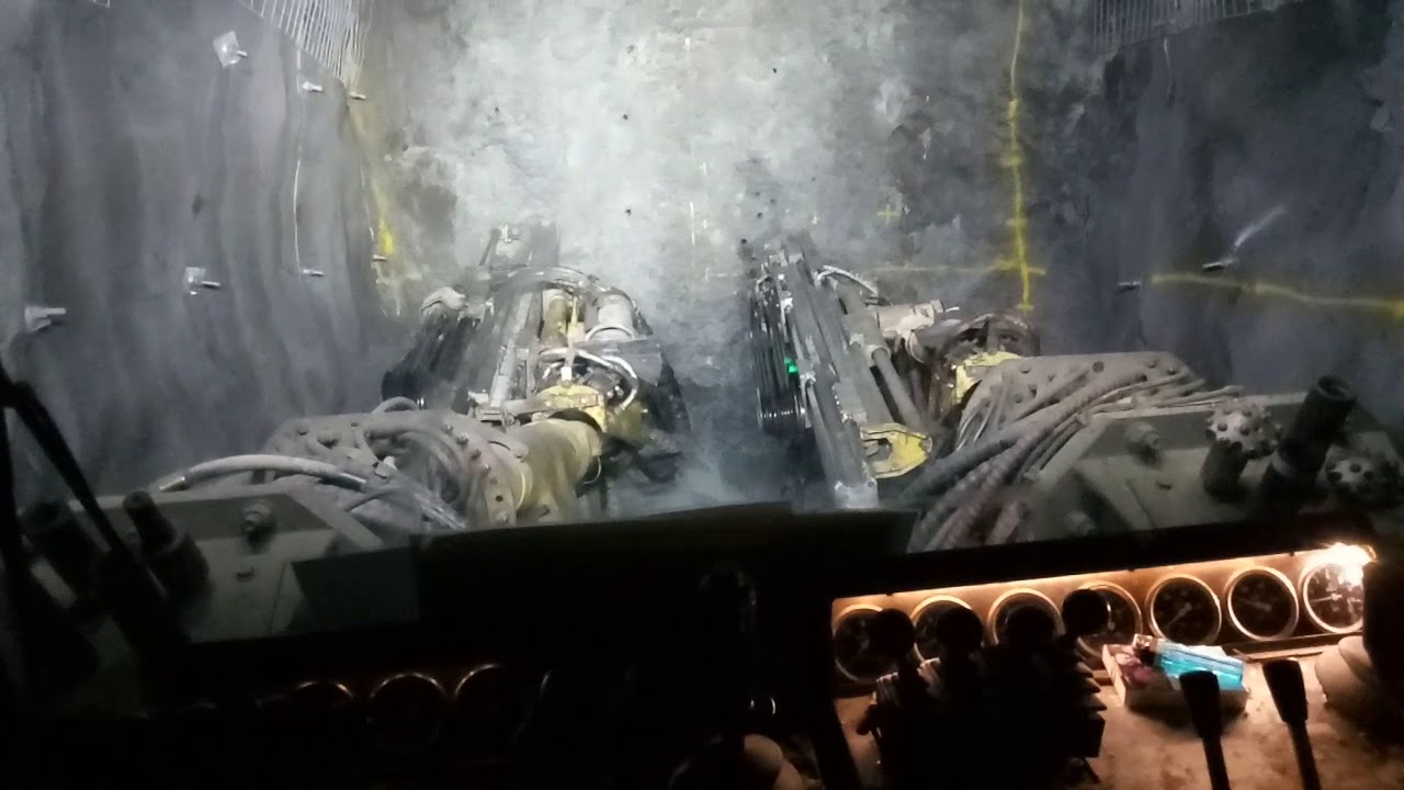 Atlas copco jumbo drill M2D - YouTube