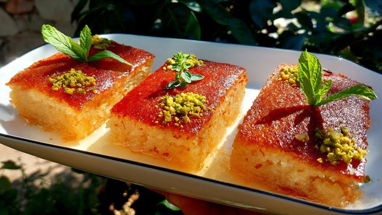 No eggs! The famous Samali! Juicy, delicious cake and full of flavours ...