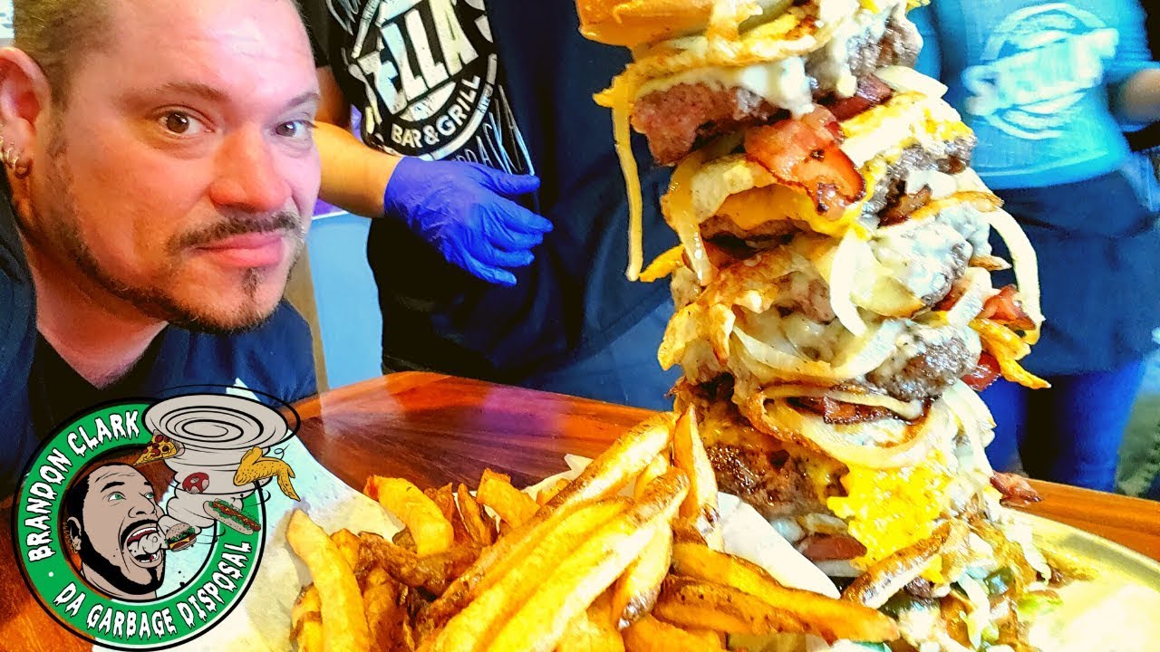 STELLANATOR Burger Challenge at Stella's Bar & Grill - YouTube