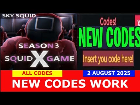 Squid Game X *NEW UPDATE CODES August 2, 2025* [SKY SQUID] Squid Game X ROBLOX | ALL CODES - YouTube