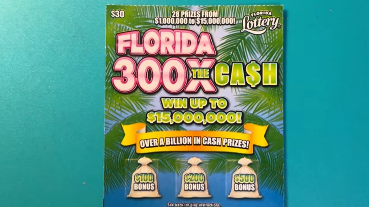 300X THE CASH SCRATCH OFF WIN FROM THE FLORIDA LOTTERY - YouTube