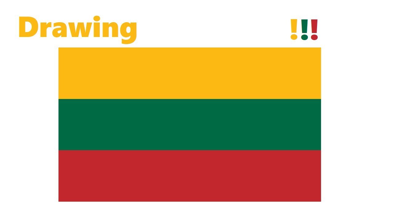 How to draw the flag of Lithuania - YouTube