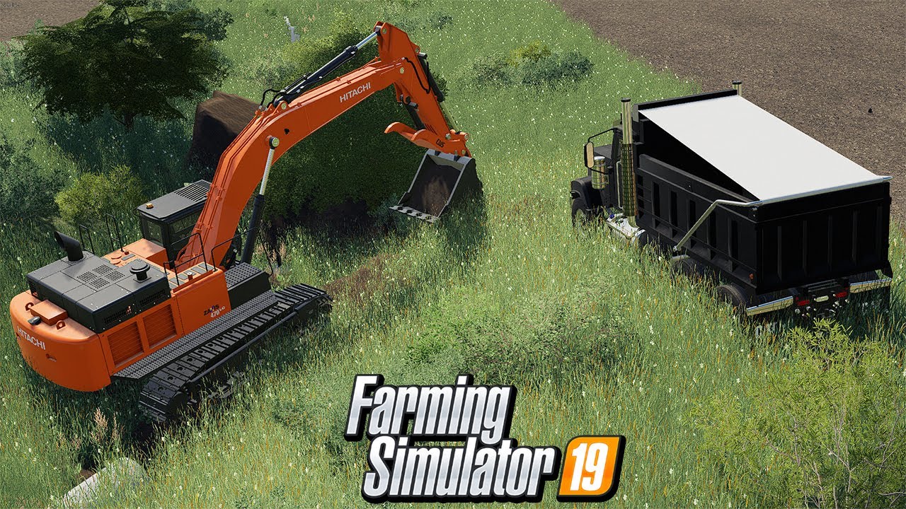 🚧 CLEANING ΤΗΕ WATERWAY 🚧|| PUBLIC WORKS ON CLARKE FARMS TP || FS19 ...