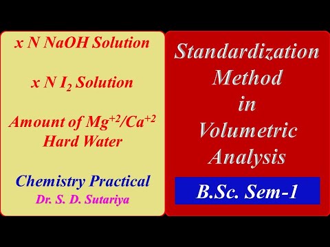 Standardization Method | Volumetric Analysis | B.Sc. Sem-1 Chemistry ...