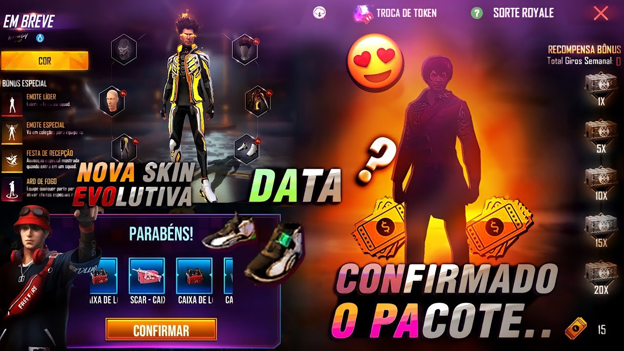 DATA DO TÊNIS ANGELICAL, PRÓXIMO OURO ROYALE, NOVO SKIN QUE MUDAR DE ...