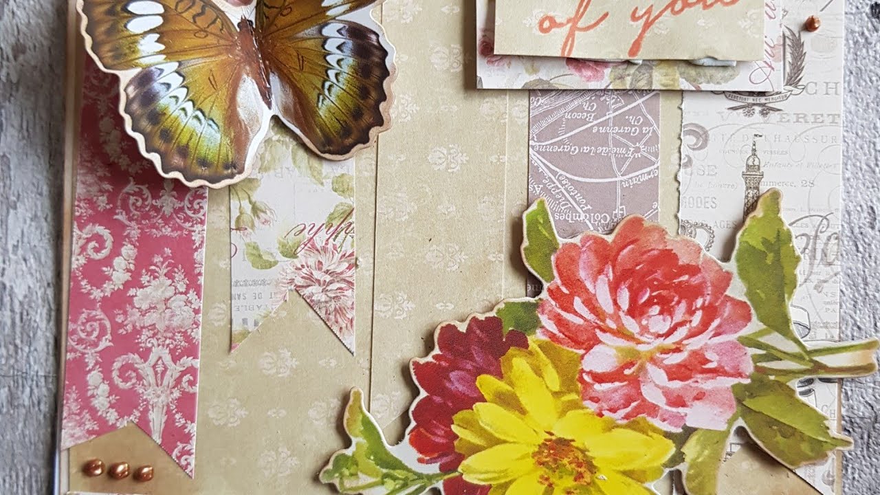 VINTAGE THEME CARDMAKING - YouTube