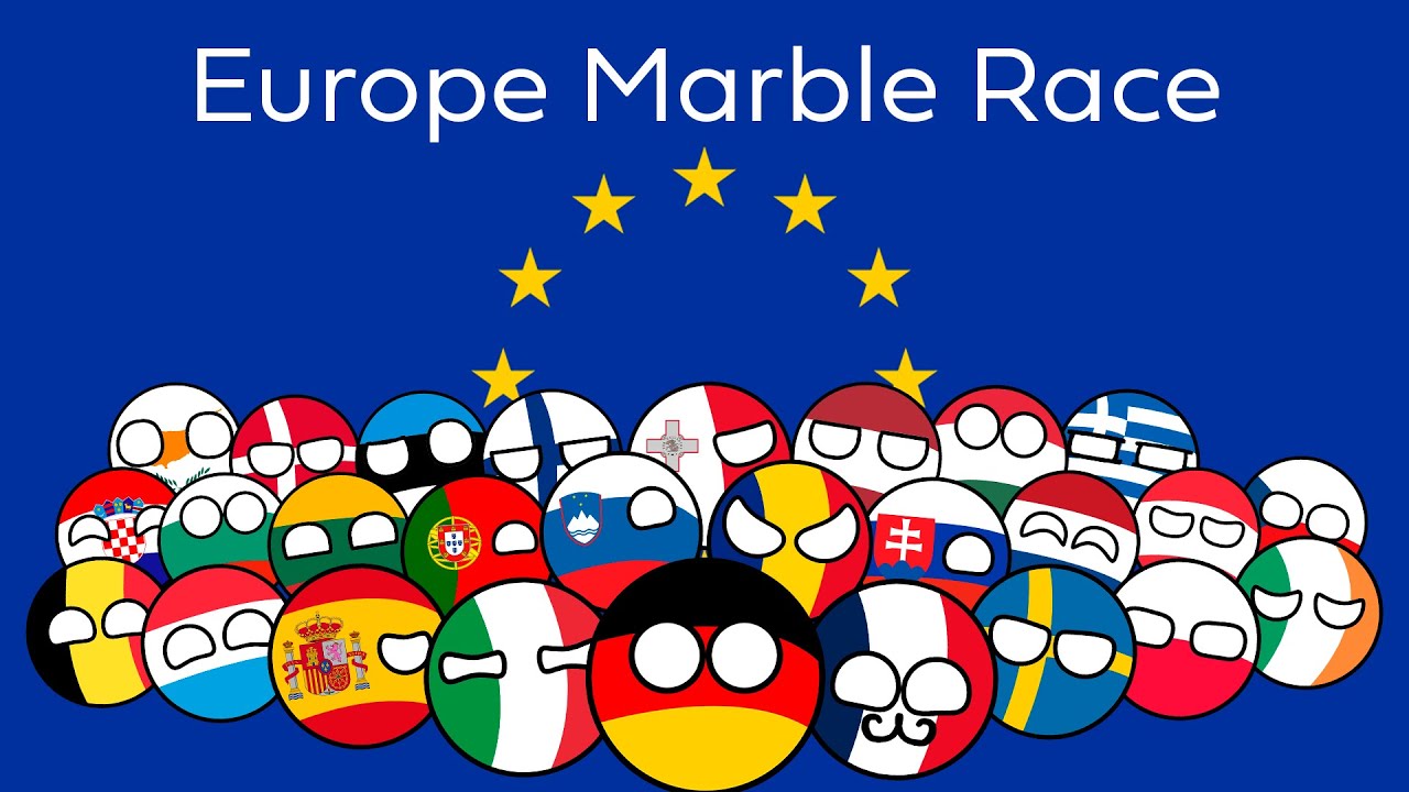 Countryballs Marble Race European Union | Europe Countries - YouTube