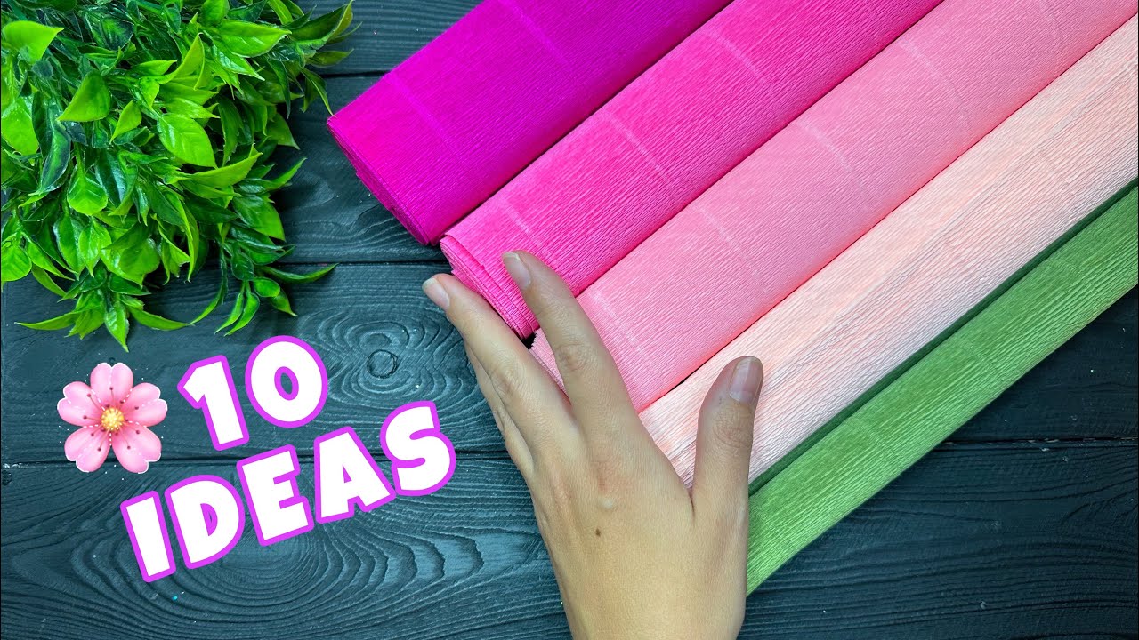 10 IDEAS 💥 Crepe Paper Decoration Ideas Crepe Paper Flowers - YouTube