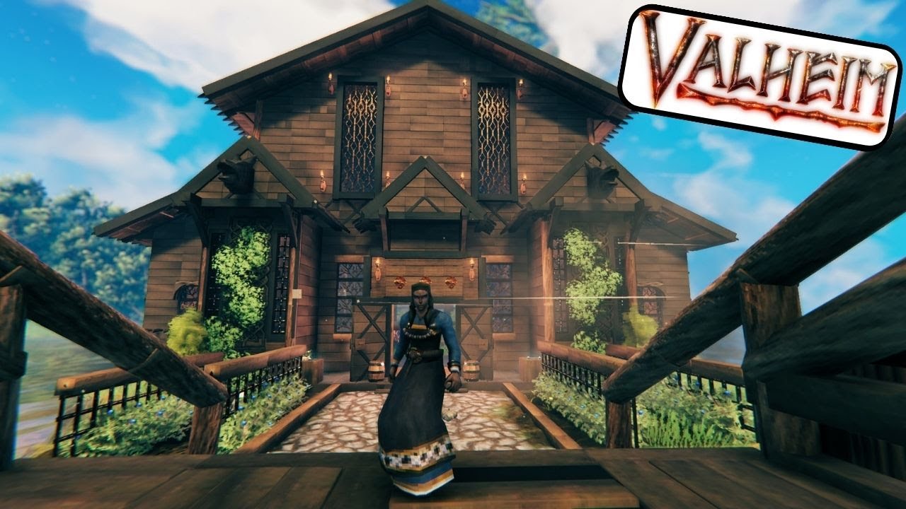 I Built A Fancy Wooden Barn In Valheim | Time-Lapse Gameplay Build ...
