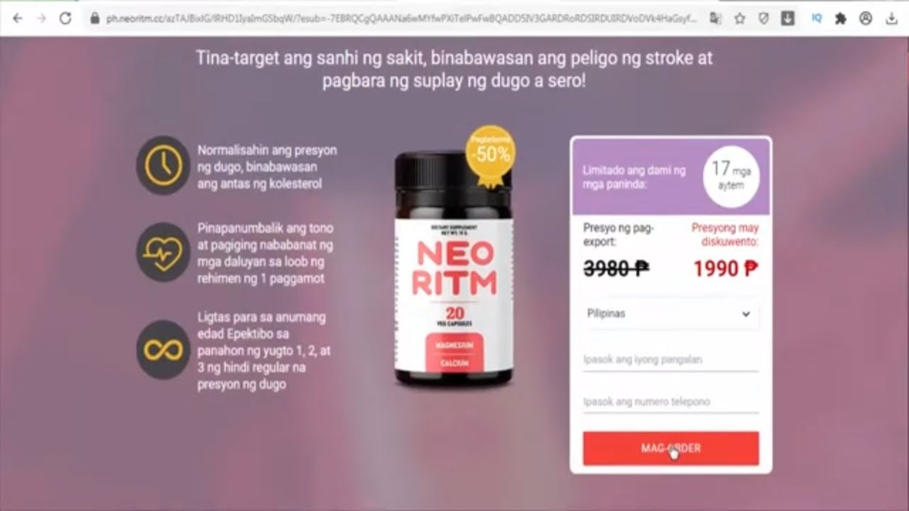 Neoritm (Philippines) - protects blood vessels and maintains heart ...