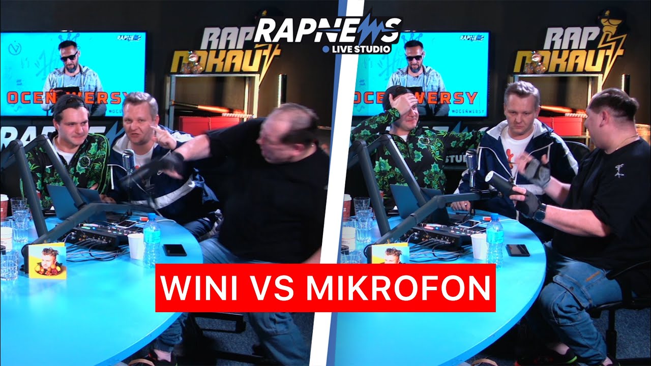 WINI ZNOKAUTOWAŁ MIKROFON W RAPNEWS STUDIO! - YouTube