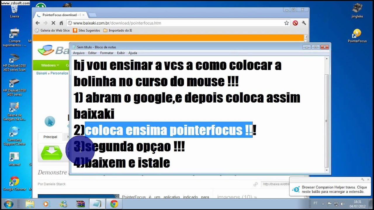 como colocar a bolinha no curso do mouse - YouTube