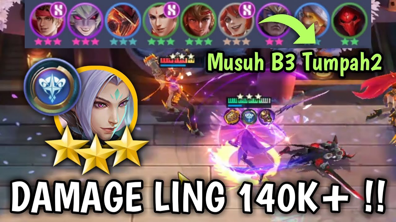 HYPER LING B3 6 ASTRO 6 CADIA 4 SWORDMAN PERIH BANGET !! MAGIC CHESS - YouTube