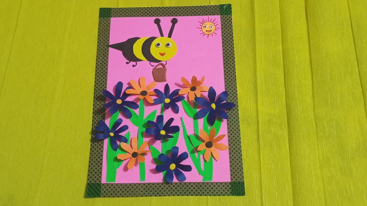 Waste paper with cute school project kids / paper craft ideas 💡 ...