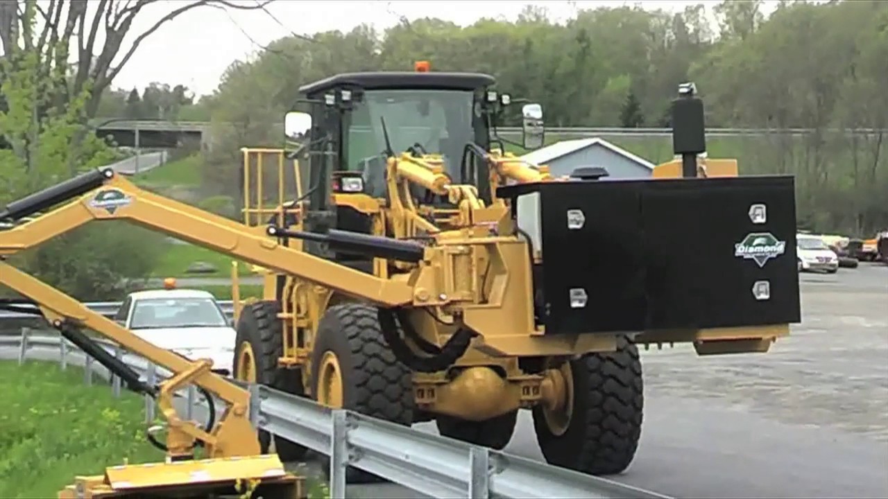 Diamond Wheel Loader Boom Mower Demo Unit For Sale - YouTube