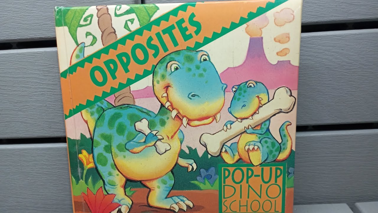 Pop up Dino school opposites // Story Book - YouTube