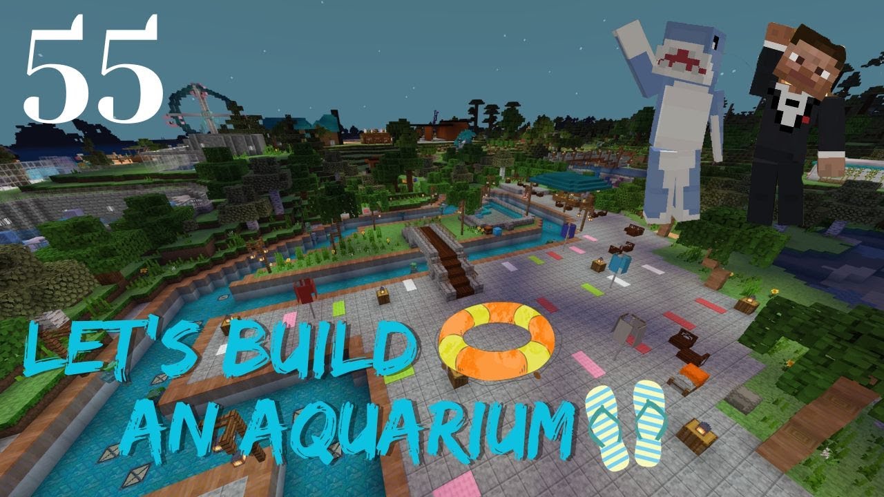 Building An Aquarium - The Lazy River! | EP. 55 | (Minecraft Expansion ...