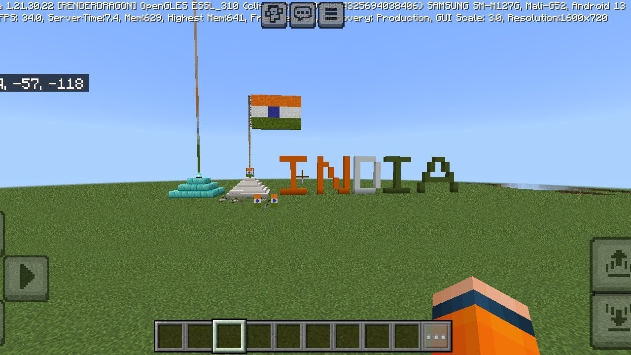 Minecraft republic day special build tutorial 🇮🇳🇮🇳 - YouTube