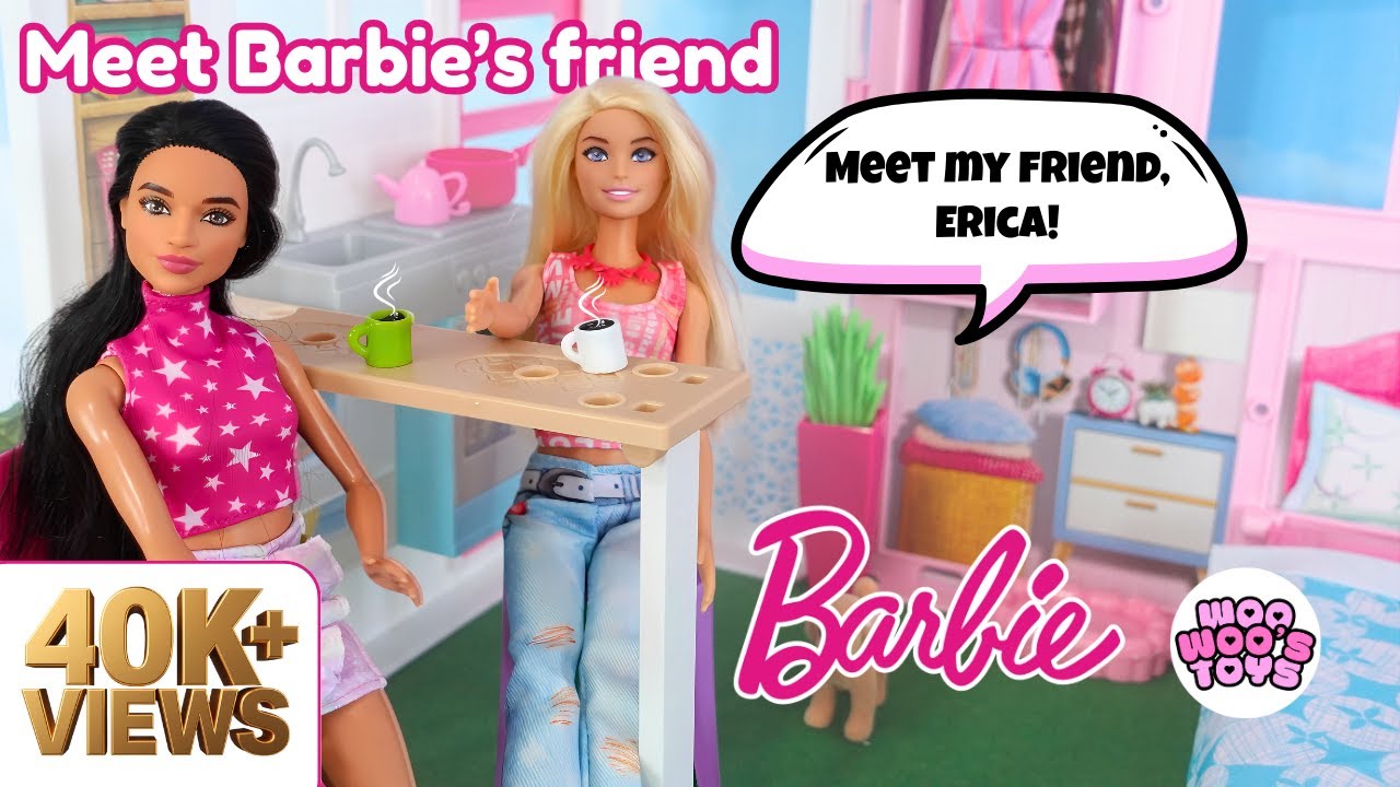 Barbie’s Best Friend Comes to Visit 💖 Erica Meets Barbie's New Dog ...