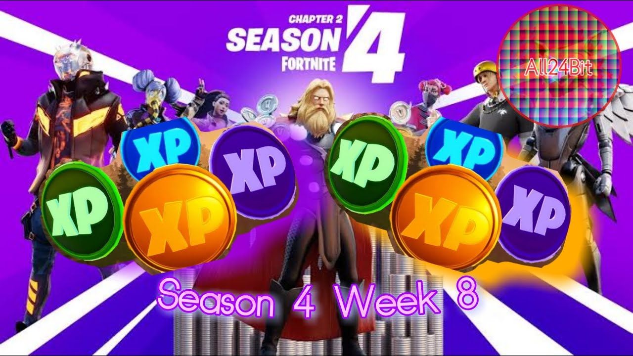 Fortnite Season 4 Week 8 XP Coin Locations | All24Bit Gaming - YouTube