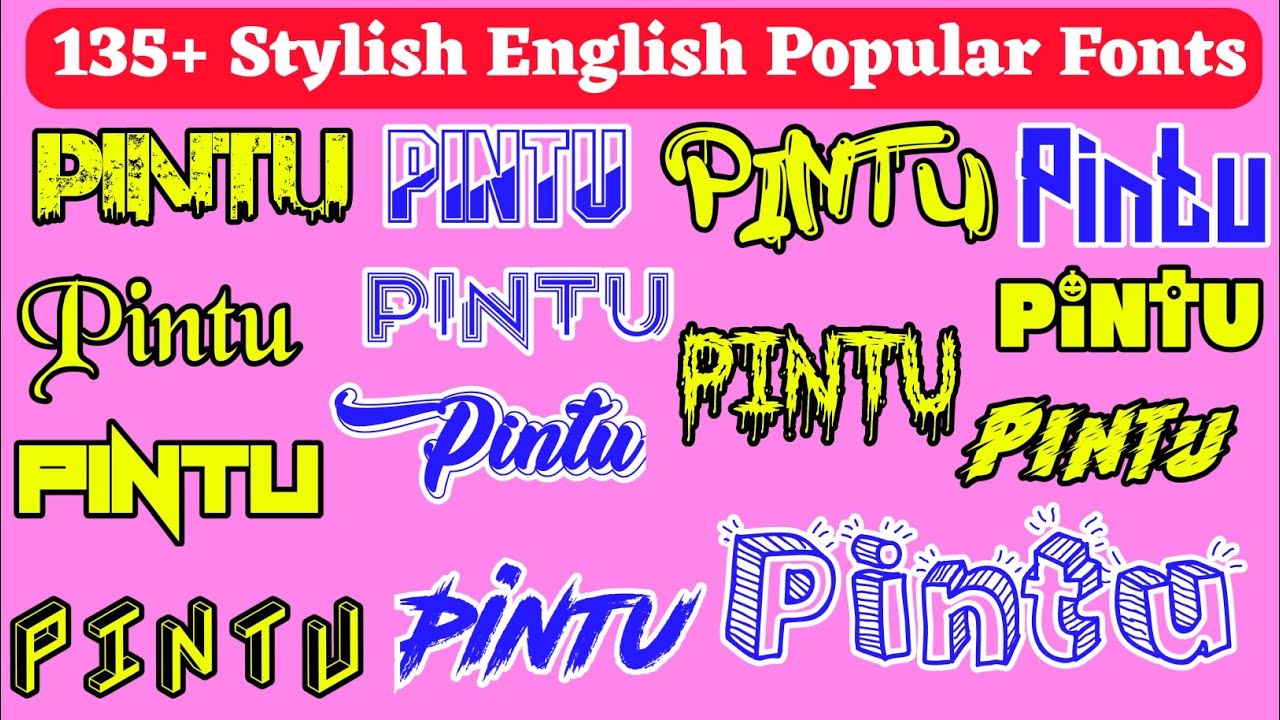 New English Stylish fonts | Popular English fonts download | New ...
