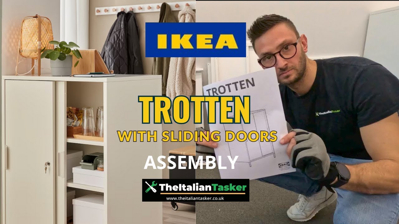 How to Assemble IKEA TROTTEN Cabinet With Sliding Doors | Easy Step-by ...