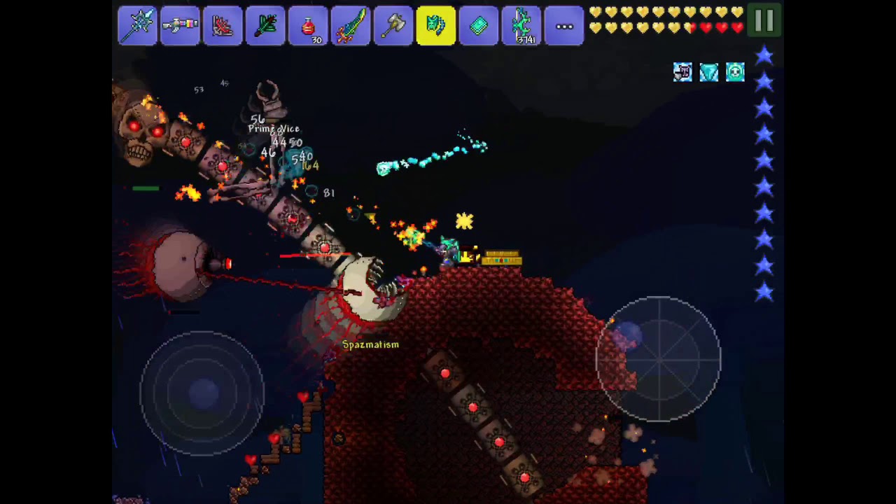 Terraria mobile all mechanical bosses at once - YouTube