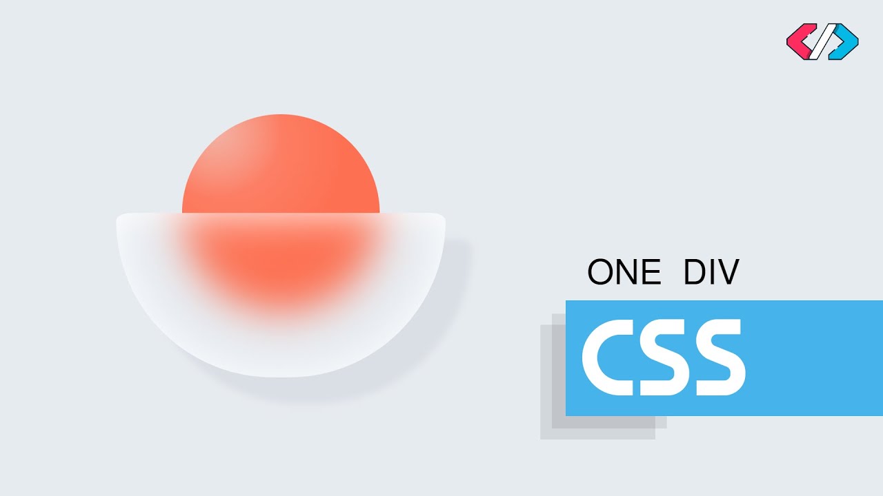 CSS Glassy Sun Rise | One Div Art | CSS Art - YouTube