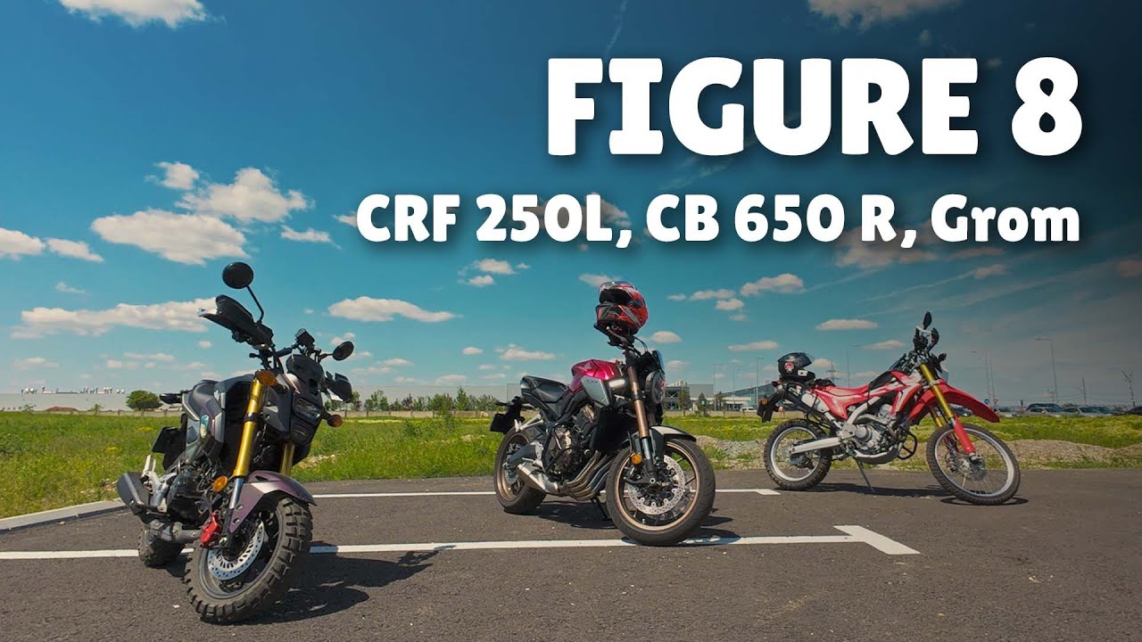 Moto drills: Figure 8 (with CRF 250L, CBR 650 R and Grom) - YouTube