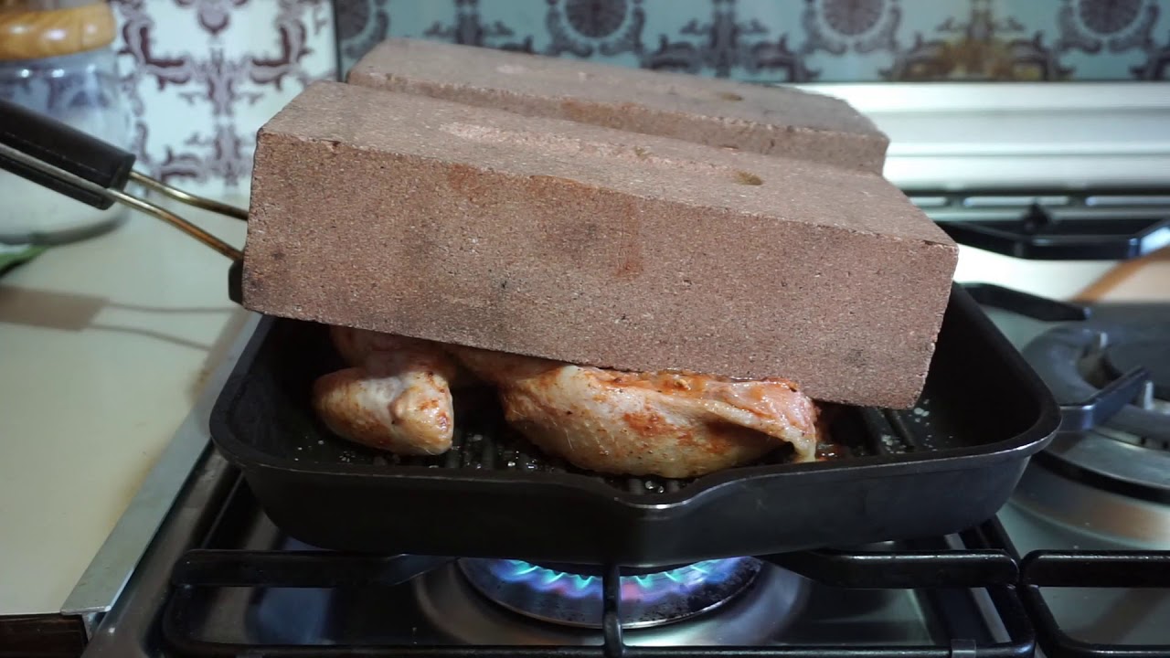 RICETTA POLLO -CHICKEN BRICK RECIPE - Come fare il pollo al mattone ...