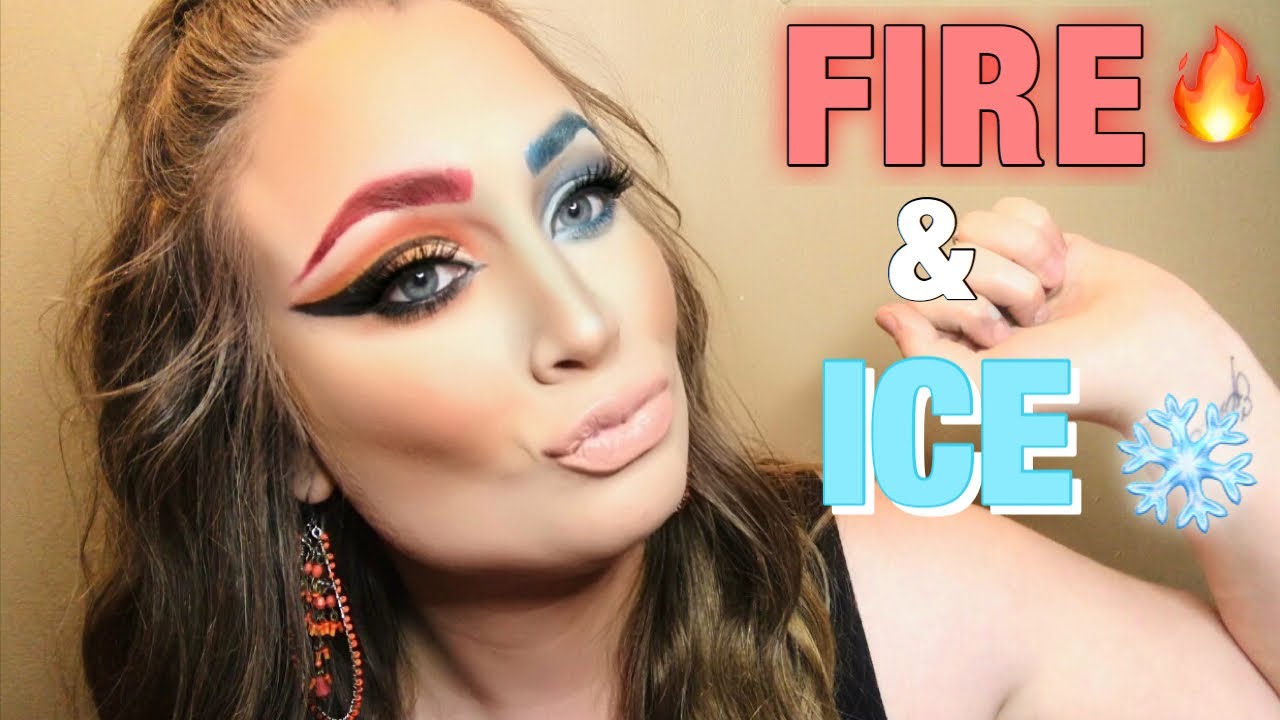 FIRE & ICE EYE LOOK! | subscriber request - YouTube