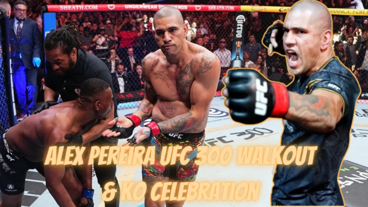 Alex Pereira UFC 300 Walkout and KO Celebration - YouTube