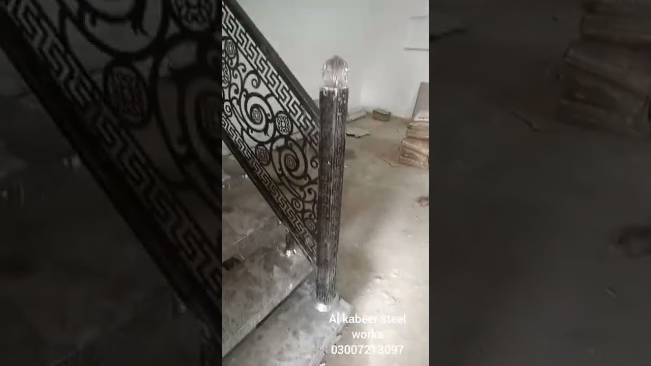 cnc stair railing - YouTube