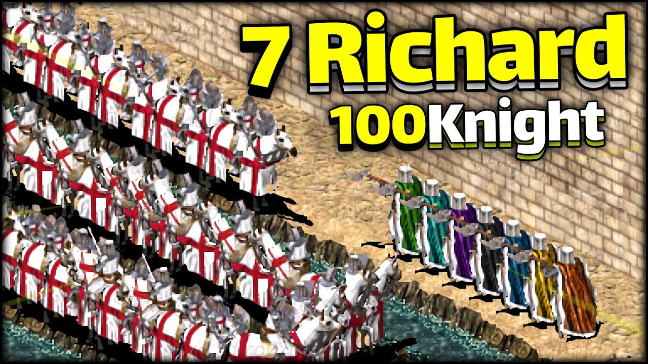 7 Richard VS 100 Knight 😱Stronghold crusader - YouTube