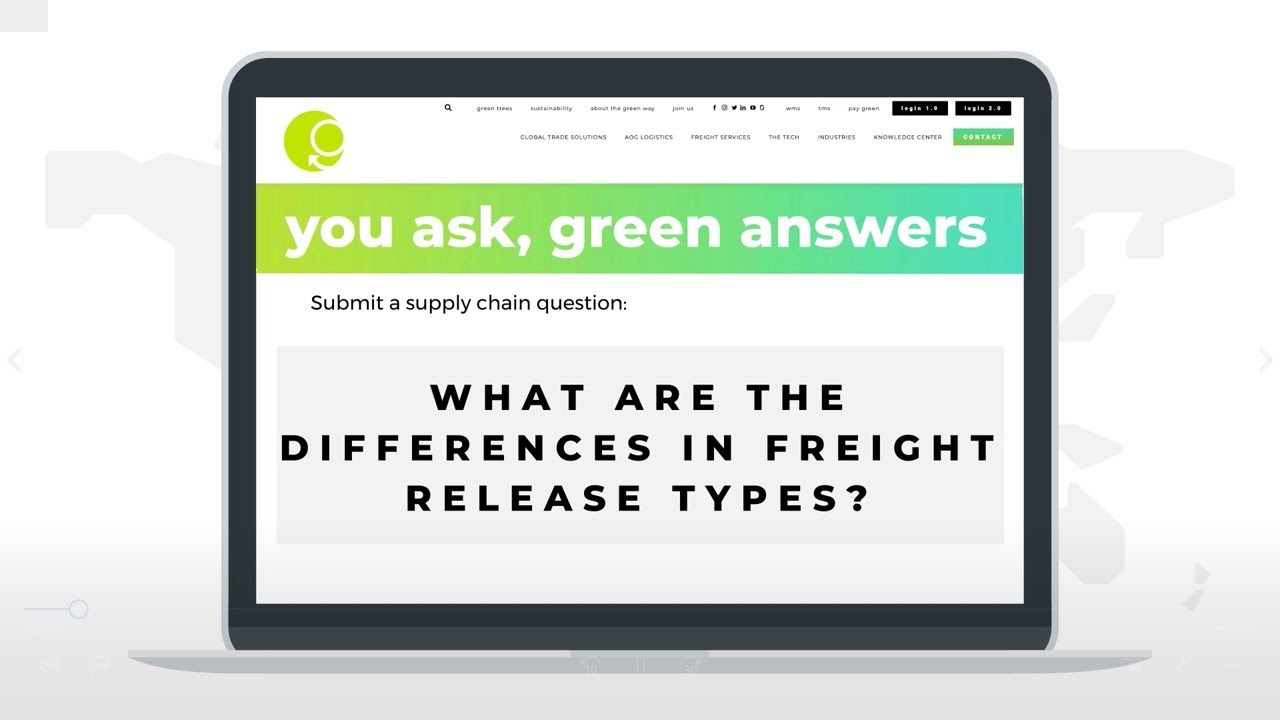 What are the differences in Freight Release types? - YouTube