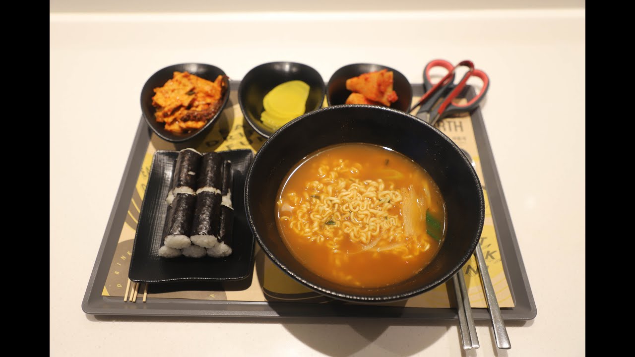 추억의 한접시 충무김밥 + 라면 세트 드시러 오세요🍙 Come and eat Chungmu Gimbap + Ramen Set🍙 ...