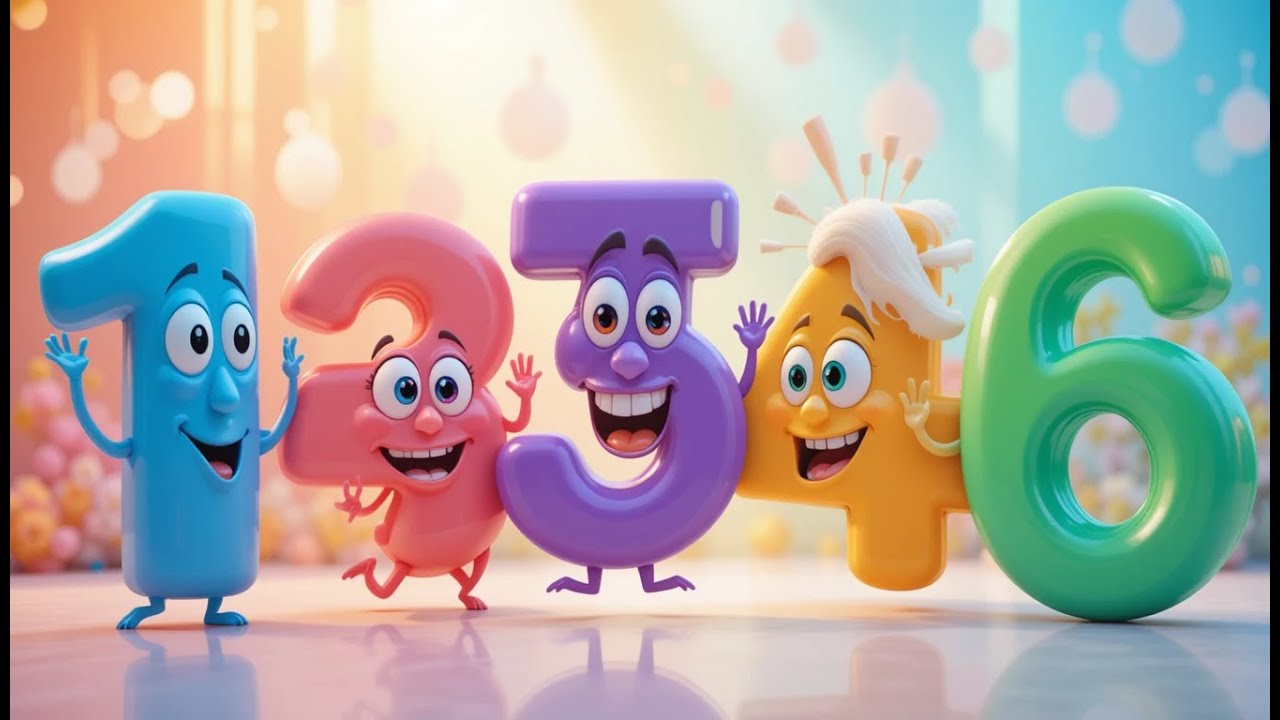 1 to 10 Counting Fun | Pixar-Style 3D Animated Numbers! - YouTube