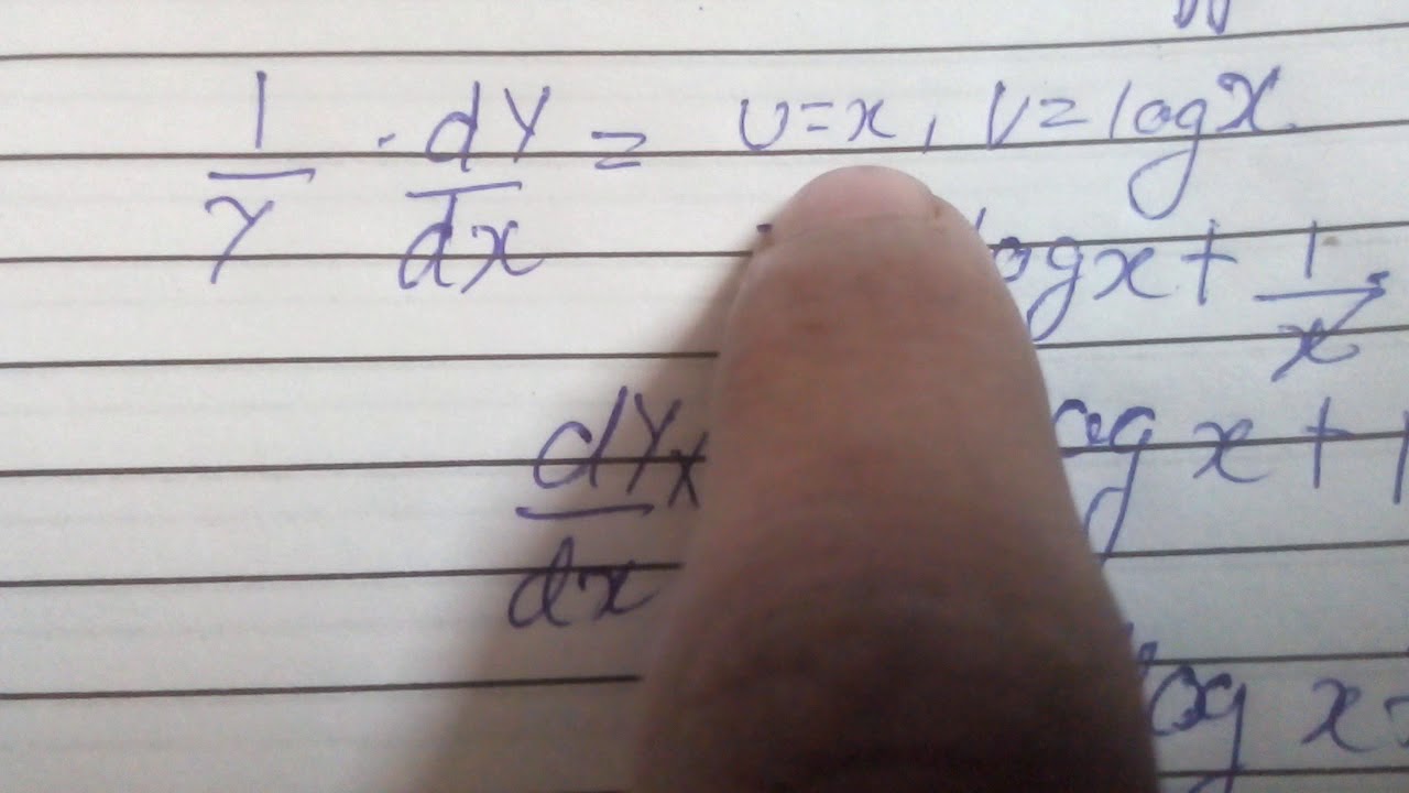 Differentiation of y=x^x using by log method - YouTube