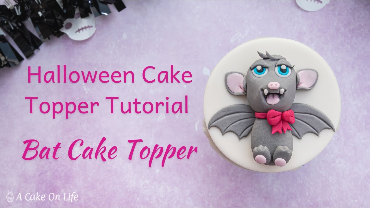 How To Make A Bat Halloween Cupcake Topper/ Halloween Cupcake ...