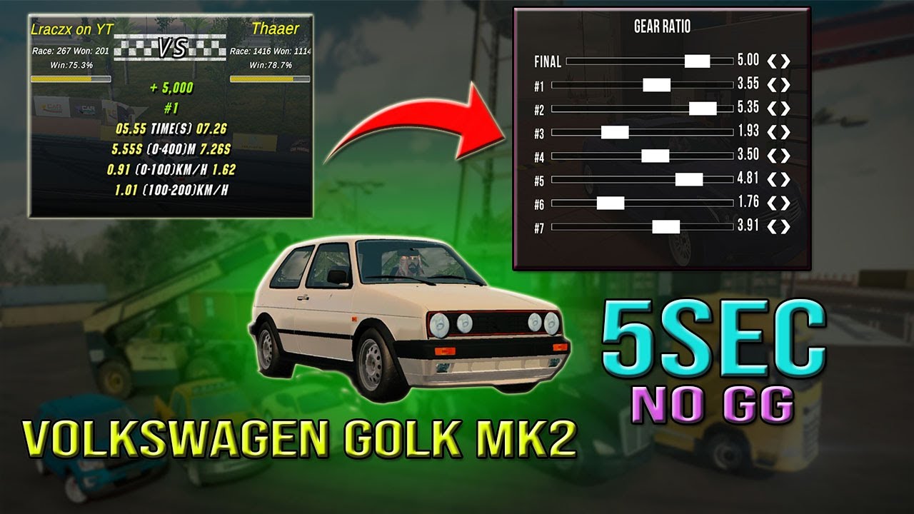 Volkswagen Golf MK2 Gearbox Setting 5Seconds Car Parking Multiplayer