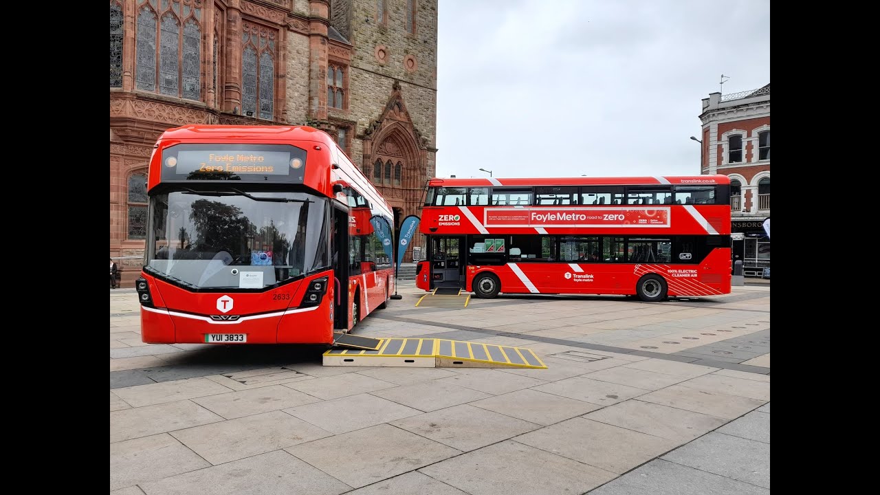 Foyle Metro Wrightbus Streetdeck Electroliner 3613 & GB Kite 2633 - YouTube