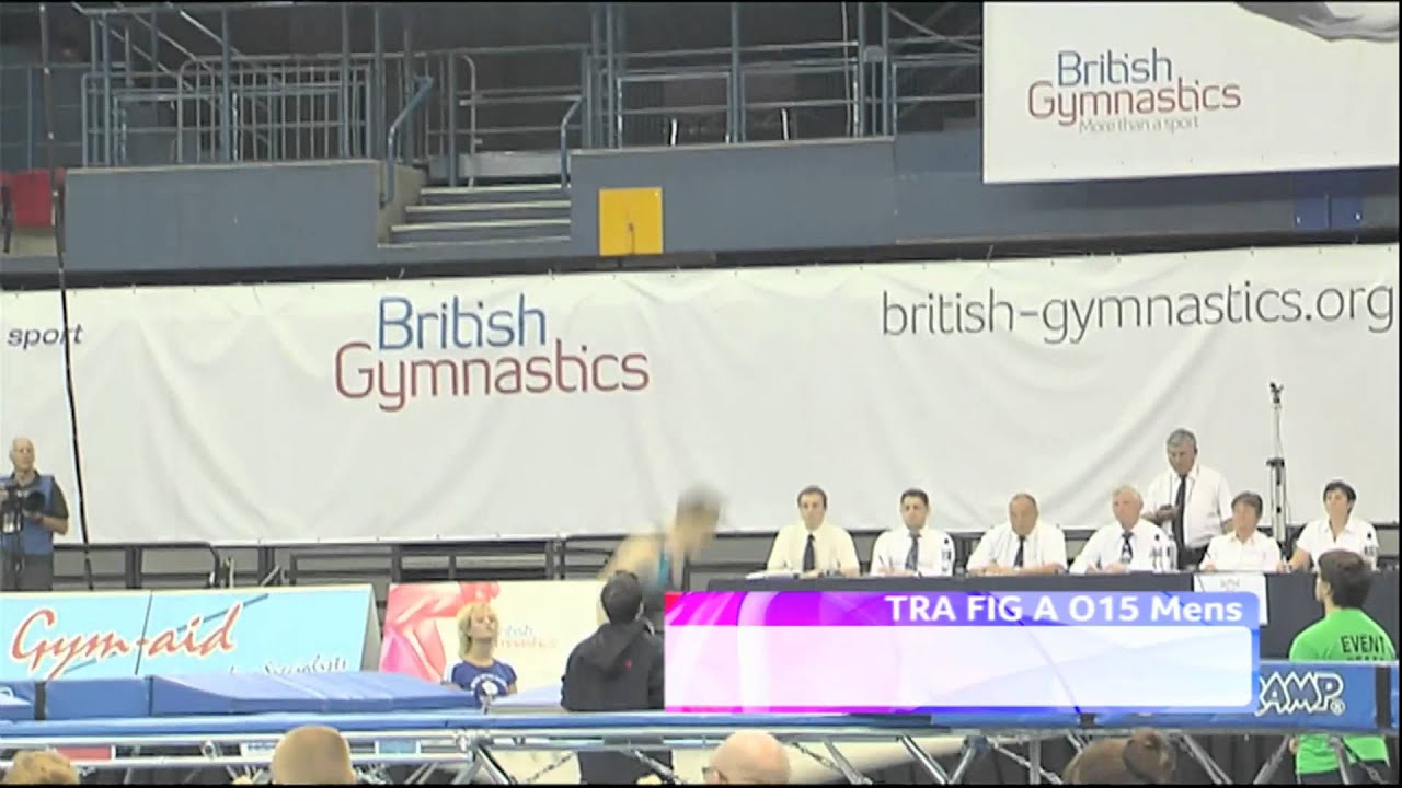 BRONZE Liam Abrahams - 2012 British Trampoline Championships - YouTube