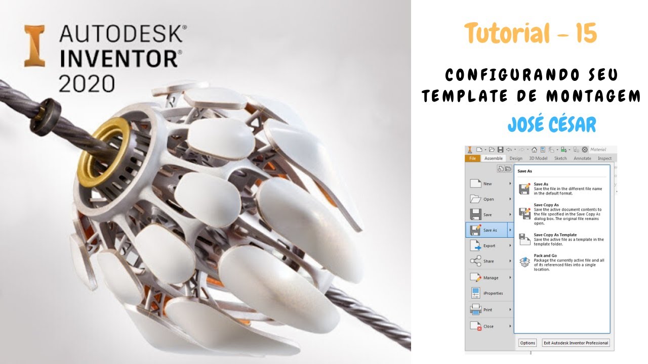 AUTODESK INVENTOR – CONFIGURANDO SEU TEMPLATE DE MONTAGEM - TUTORIAL 15 ...