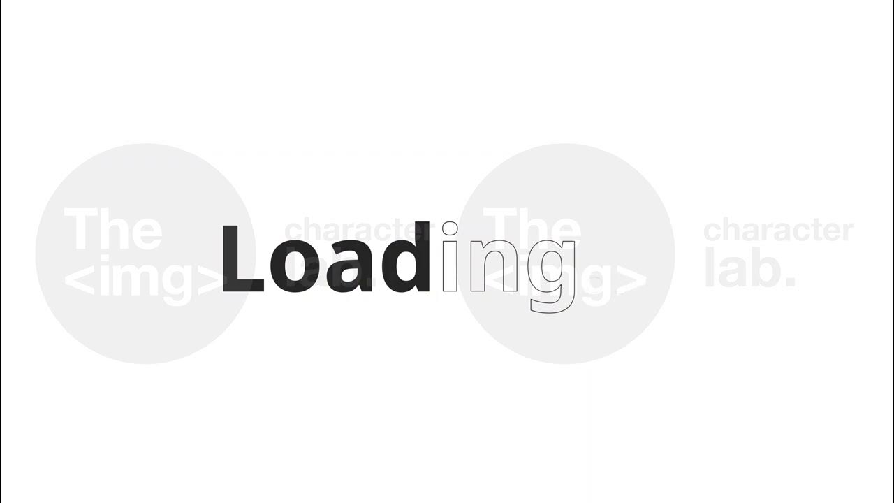 Bold and outline style bw loading animation - YouTube