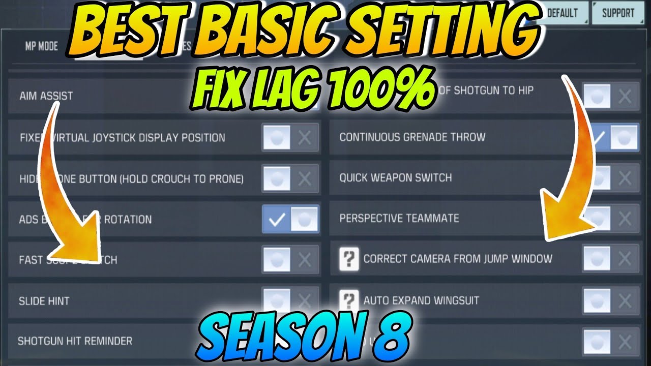 COD Mobile Best Basic Setting | How to Fix Lag in CODM Season 8 | COD ...