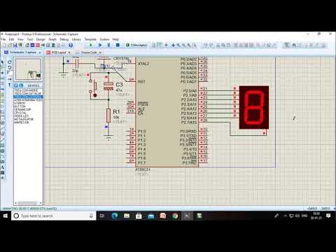Seven segment display | Simulation using Protus |Embedded C program - YouTube