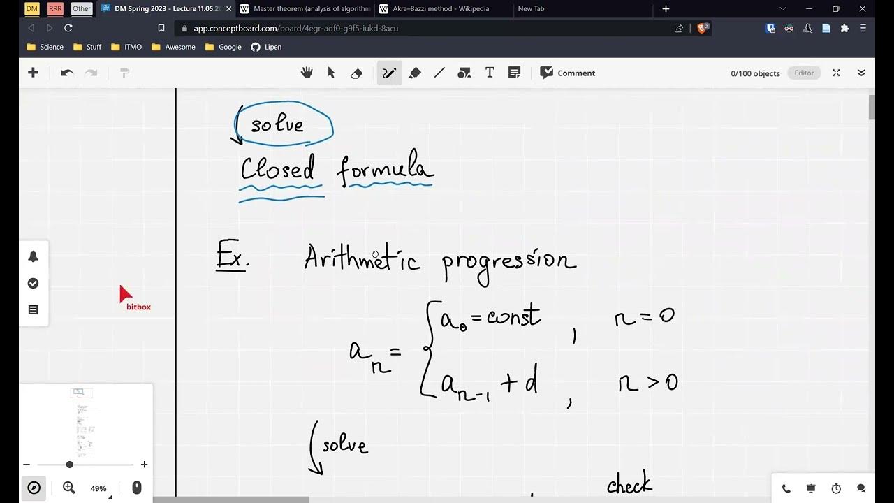 DM Spring 2023 - Lecture 11 - Recurrences - 11.05.2023 - YouTube