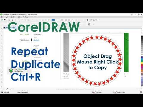 CorelDRAW 2020 || Repeat Duplicate option Ctrl+R - YouTube